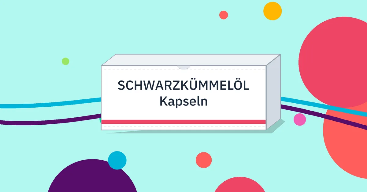Symbolbild: Packung mit der Aufschrift SCHWARZKÜMMELÖL Kapseln (PZN 19523172) – Verfügbarkeit und Bezug in Apotheken in Frankfurt am Main