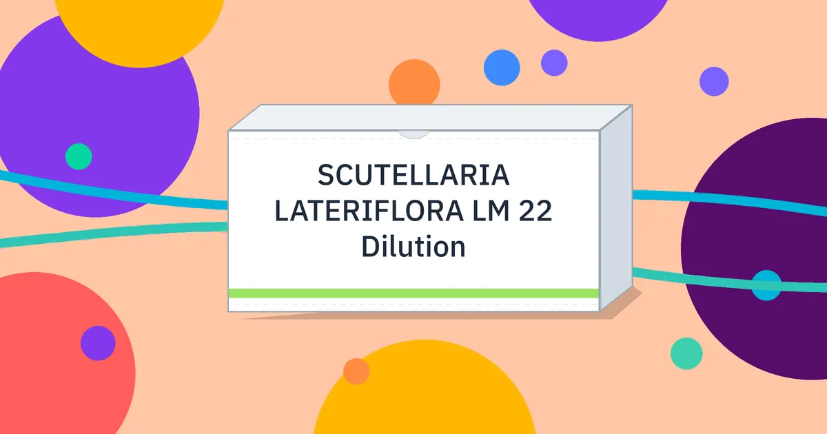 Symbolbild: Packung mit der Aufschrift SCUTELLARIA LATERIFLORA LM 22 Dilution (PZN 13185024) – Verfügbarkeit und Bezug in Apotheken in Frankfurt am Main