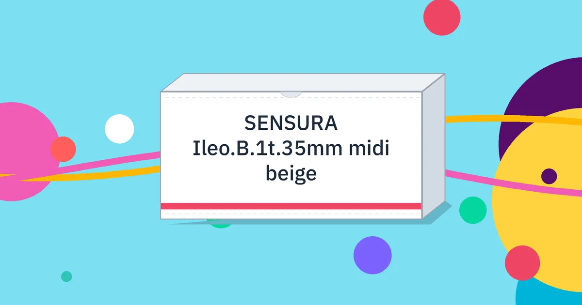 Symbolbild: Packung mit der Aufschrift SENSURA Ileo.B.1t.35mm midi beige (PZN 03029990) – Verfügbarkeit und Bezug in Apotheken in Frankfurt am Main