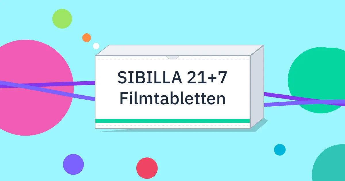 Symbolbild: Packung mit der Aufschrift SIBILLA 21+7 Filmtabletten (PZN 10224172) – Verfügbarkeit und Bezug in Apotheken in Frankfurt am Main