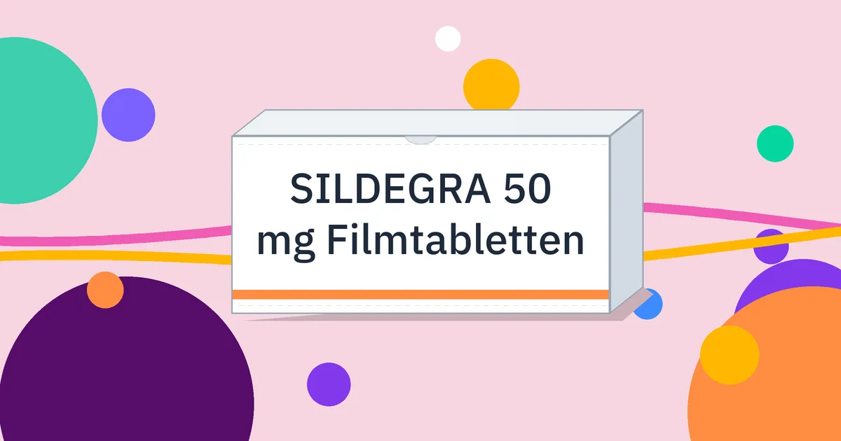 Symbolbild: Packung mit der Aufschrift SILDEGRA 50 mg Filmtabletten (PZN 04754902) – Verfügbarkeit und Bezug in Apotheken in Frankfurt am Main