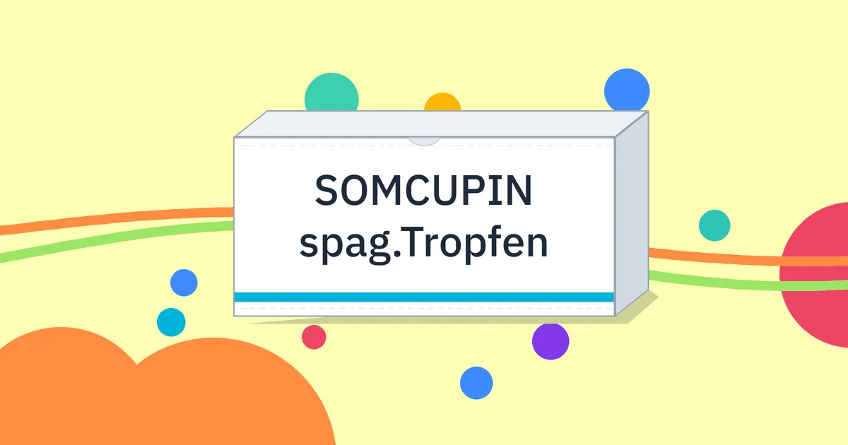 Symbolbild: Packung mit der Aufschrift SOMCUPIN spag.Tropfen (PZN 03822234) – Verfügbarkeit und Bezug in Apotheken in Frankfurt am Main