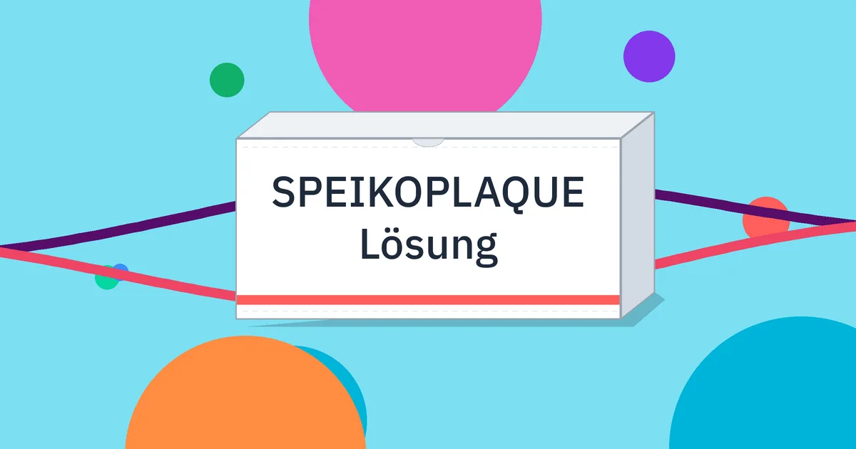 Symbolbild: Packung mit der Aufschrift SPEIKOPLAQUE Lösung (PZN 04101169) – Verfügbarkeit und Bezug in Apotheken in Frankfurt am Main
