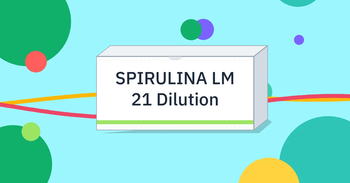 Symbolbild: Packung mit der Aufschrift SPIRULINA LM 21 Dilution (PZN 13682946) – Verfügbarkeit und Bezug in Apotheken in Frankfurt am Main