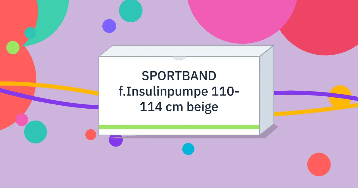 Symbolbild: Packung mit der Aufschrift SPORTBAND f.Insulinpumpe 110-114 cm beige (PZN 12461367) – Verfügbarkeit und Bezug in Apotheken in Frankfurt am Main