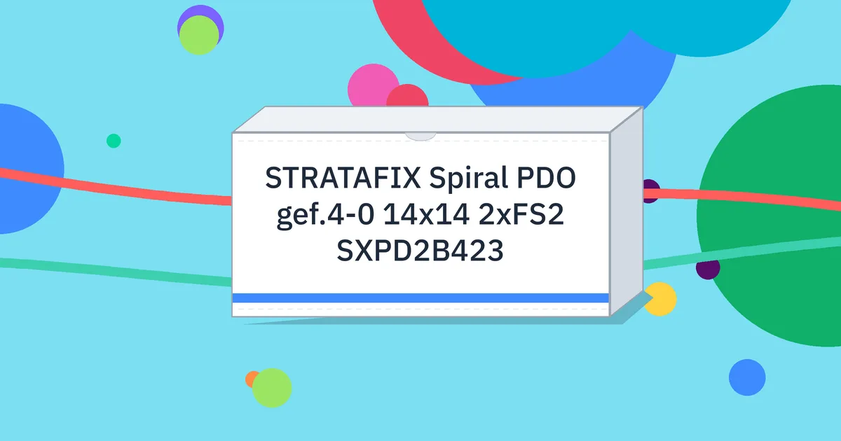 Symbolbild: Packung mit der Aufschrift STRATAFIX Spiral PDO gef.4-0 14x14 2xFS2 SXPD2B423 (PZN 20913754) – Verfügbarkeit und Bezug in Apotheken in Frankfurt am Main