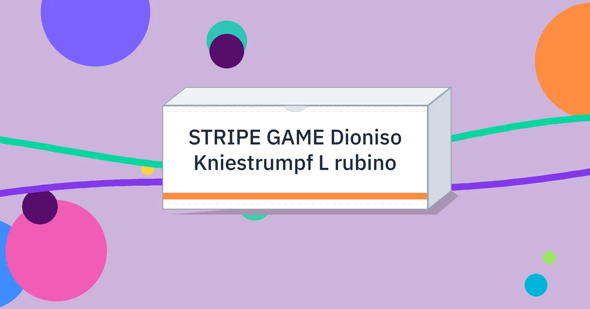 Symbolbild: Packung mit der Aufschrift STRIPE GAME Dioniso Kniestrumpf L rubino (PZN 20209989) – Verfügbarkeit und Bezug in Apotheken in Frankfurt am Main