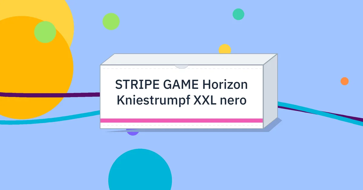 Symbolbild: Packung mit der Aufschrift STRIPE GAME Horizon Kniestrumpf XXL nero (PZN 20209038) – Verfügbarkeit und Bezug in Apotheken in Frankfurt am Main
