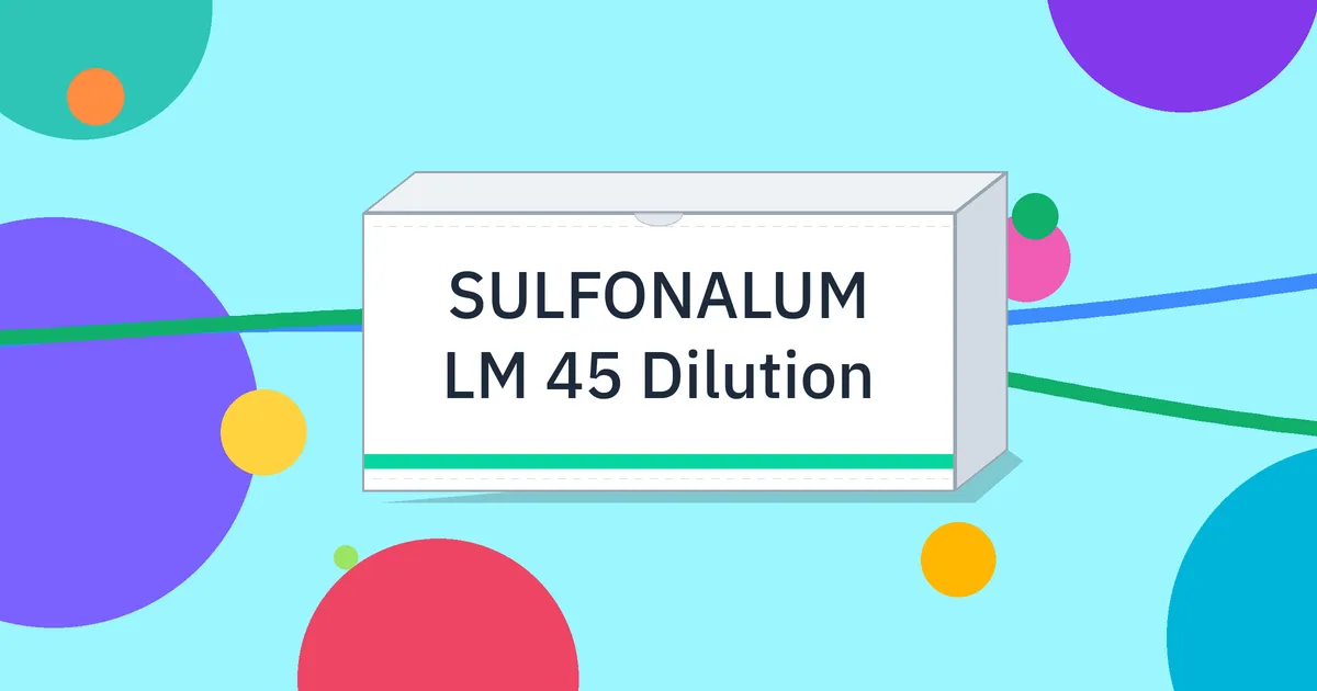 Symbolbild: Packung mit der Aufschrift SULFONALUM LM 45 Dilution (PZN 13209753) – Verfügbarkeit und Bezug in Apotheken in Frankfurt am Main