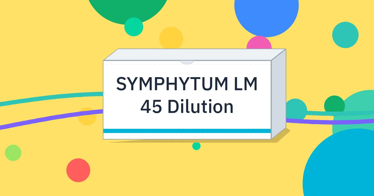 Symbolbild: Packung mit der Aufschrift SYMPHYTUM LM 45 Dilution (PZN 13211939) – Verfügbarkeit und Bezug in Apotheken in Frankfurt am Main