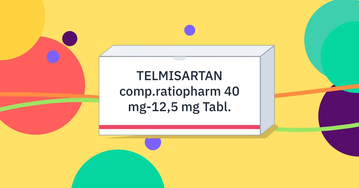 Symbolbild: Packung mit der Aufschrift TELMISARTAN comp.ratiopharm 40 mg-12,5 mg Tabl. (PZN 10282910) – Verfügbarkeit und Bezug in Apotheken in Frankfurt am Main