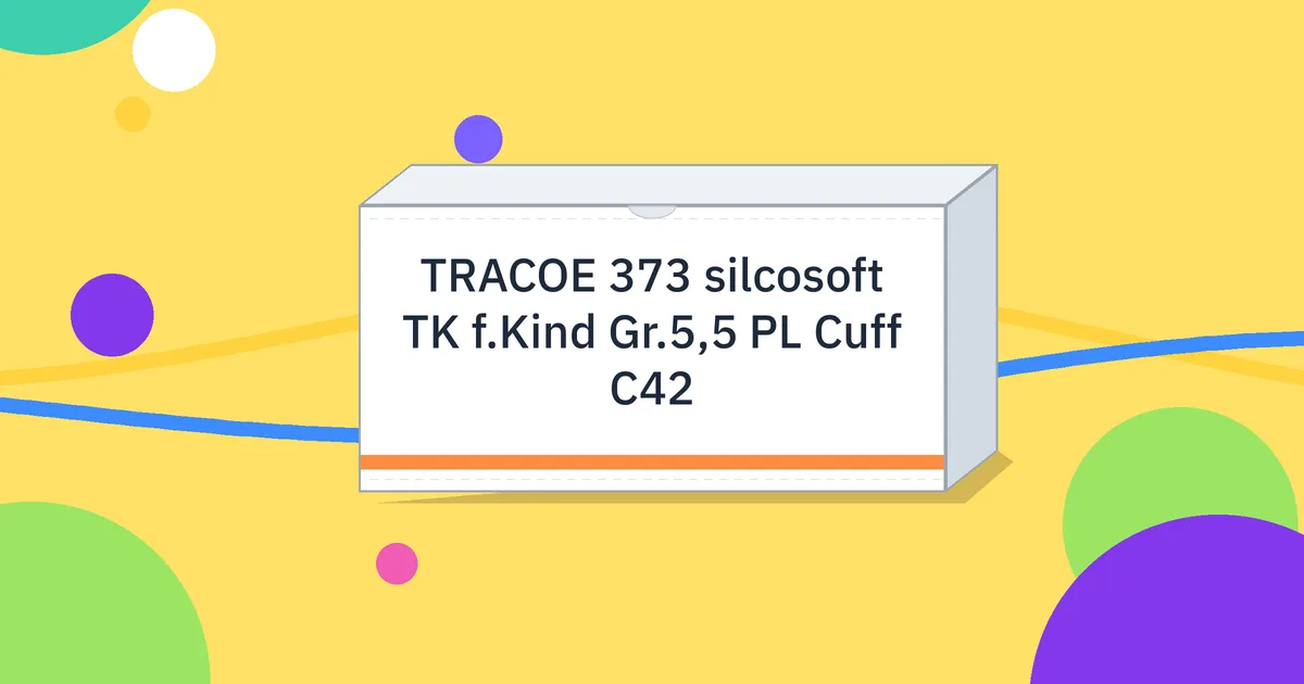 Symbolbild: Packung mit der Aufschrift TRACOE 373 silcosoft TK f.Kind Gr.5,5 PL Cuff C42 (PZN 14317551) – Verfügbarkeit und Bezug in Apotheken in Frankfurt am Main