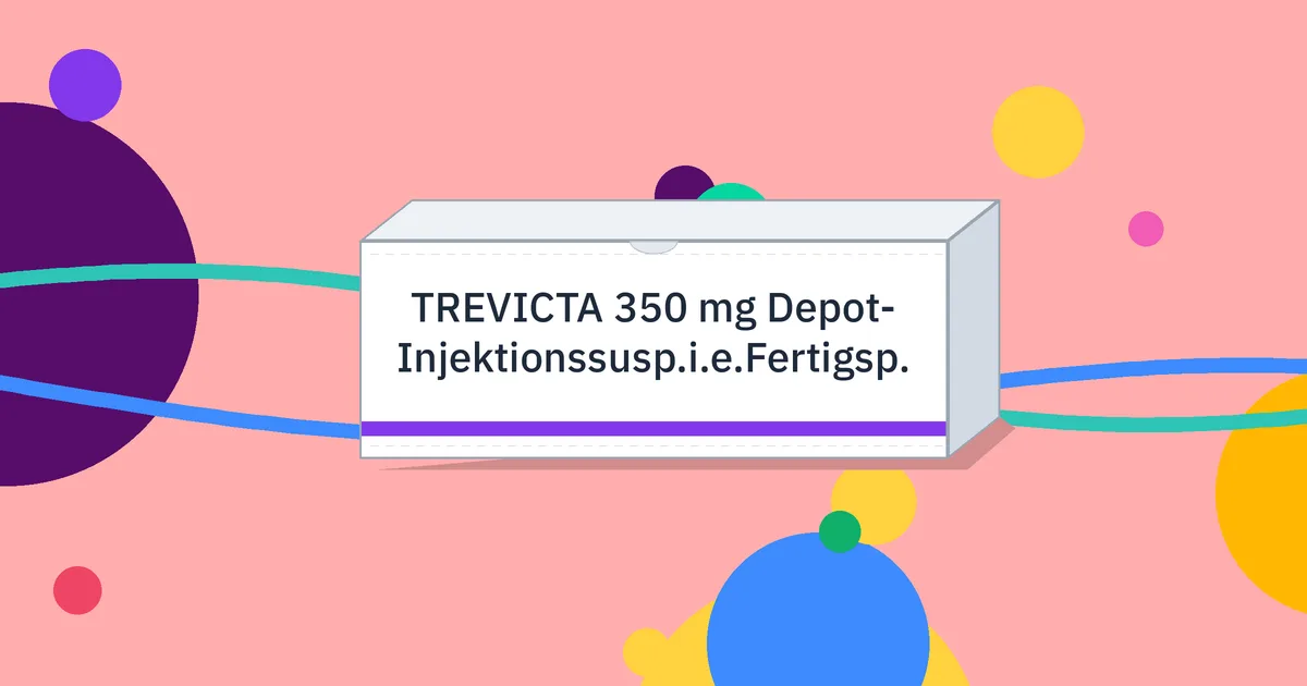 Symbolbild: Packung mit der Aufschrift TREVICTA 350 mg Depot-Injektionssusp.i.e.Fertigsp. (PZN 13922014) – Verfügbarkeit und Bezug in Apotheken in Frankfurt am Main