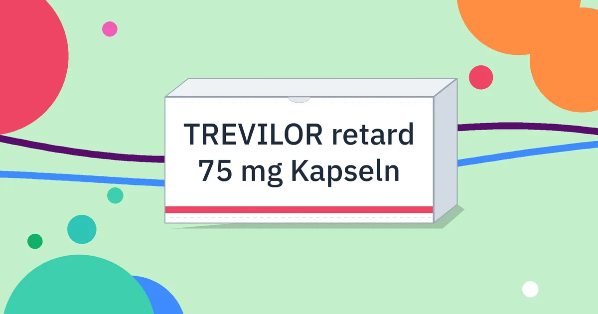 Symbolbild: Packung mit der Aufschrift TREVILOR retard 75 mg Kapseln (PZN 09428248) – Verfügbarkeit und Bezug in Apotheken in Frankfurt am Main