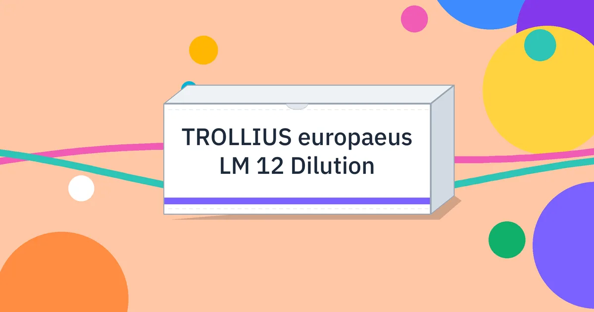 Symbolbild: Packung mit der Aufschrift TROLLIUS europaeus LM 12 Dilution (PZN 13252536) – Verfügbarkeit und Bezug in Apotheken in Frankfurt am Main