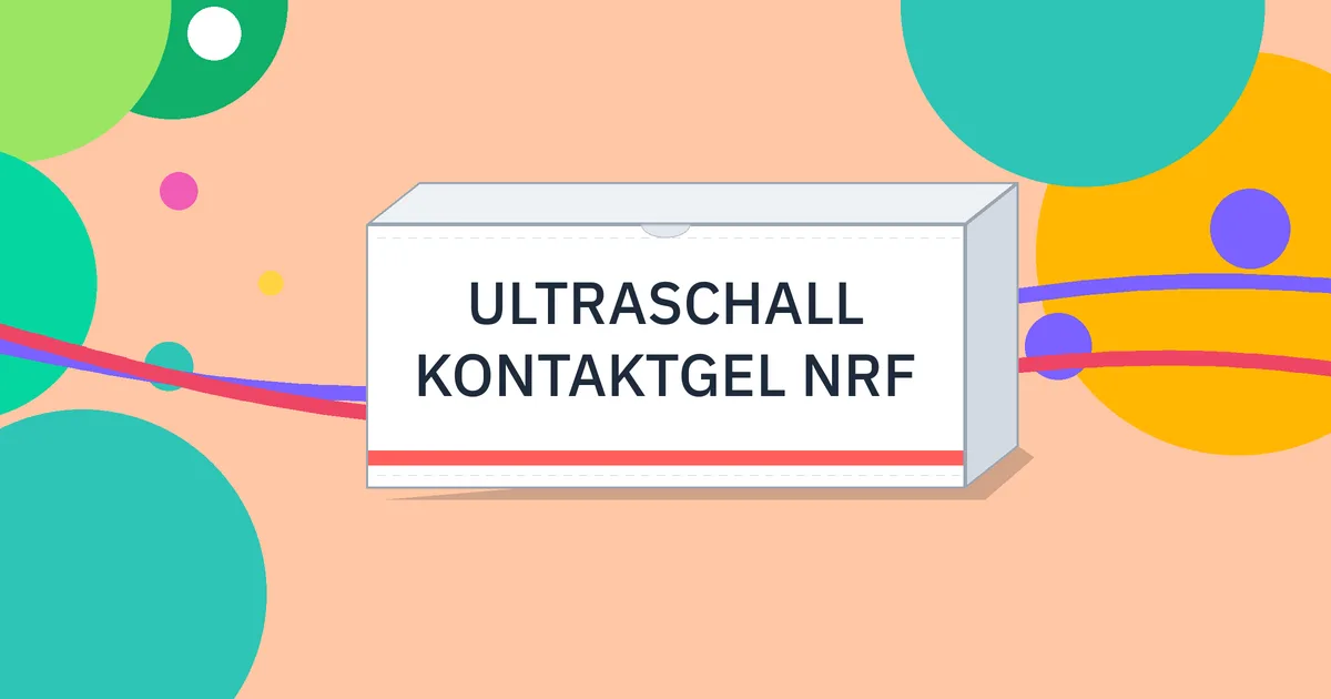 Symbolbild: Packung mit der Aufschrift ULTRASCHALL KONTAKTGEL NRF (PZN 03474980) – Verfügbarkeit und Bezug in Apotheken in Frankfurt am Main