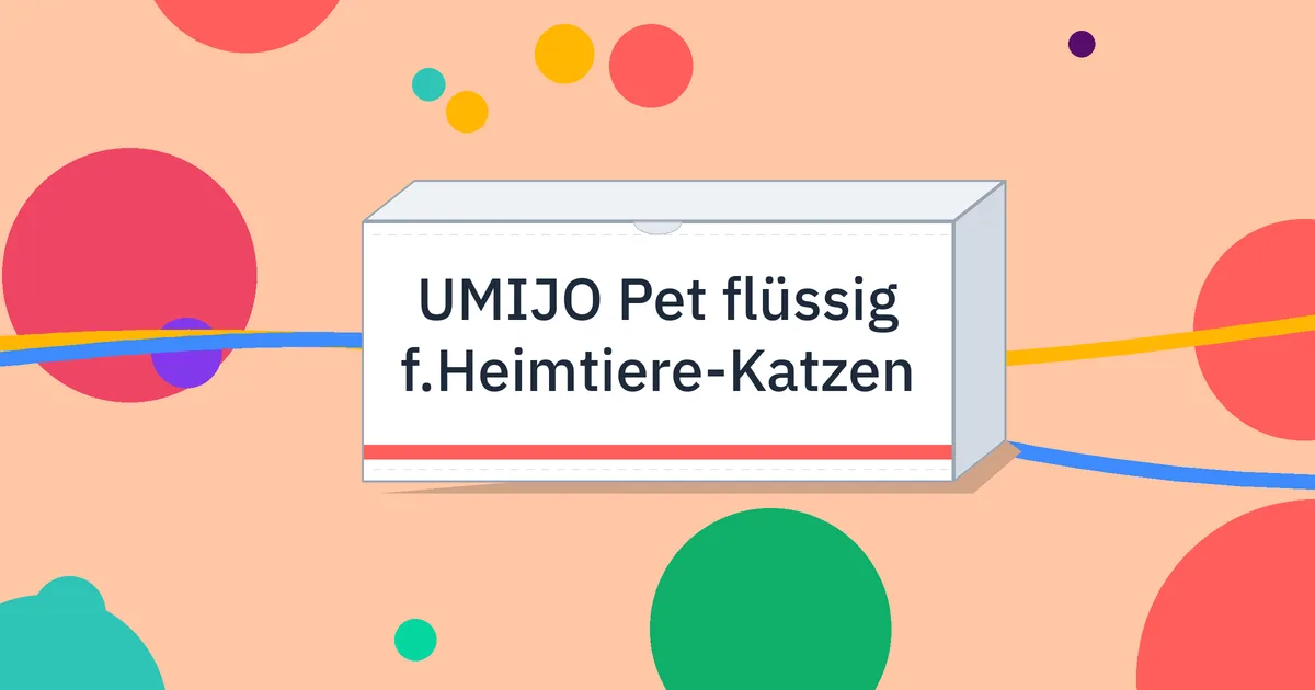 Symbolbild: Packung mit der Aufschrift UMIJO Pet flüssig f.Heimtiere-Katzen (PZN 11095920) – Verfügbarkeit und Bezug in Apotheken in Frankfurt am Main