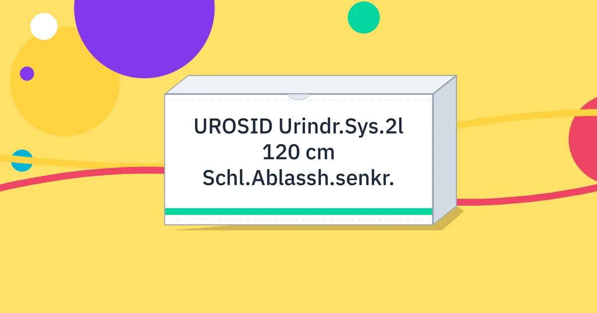 Symbolbild: Packung mit der Aufschrift UROSID Urindr.Sys.2l 120 cm Schl.Ablassh.senkr. (PZN 00827426) – Verfügbarkeit und Bezug in Apotheken in Frankfurt am Main