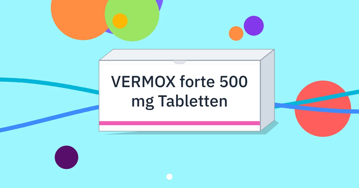 Symbolbild: Packung mit der Aufschrift VERMOX forte 500 mg Tabletten (PZN 17882151) – Verfügbarkeit und Bezug in Apotheken in Frankfurt am Main