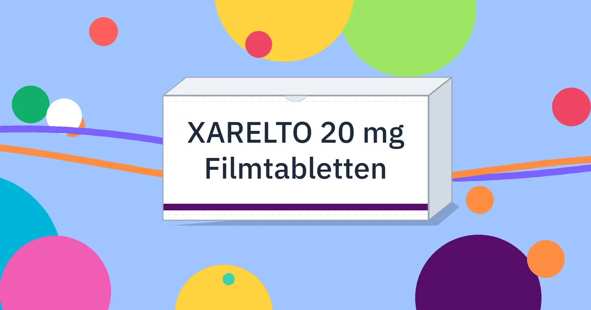 Symbolbild: Packung mit der Aufschrift XARELTO 20 mg Filmtabletten (PZN 10012174) – Verfügbarkeit und Bezug in Apotheken in Frankfurt am Main