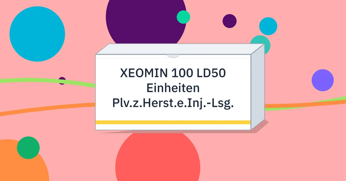 Symbolbild: Packung mit der Aufschrift XEOMIN 100 LD50 Einheiten Plv.z.Herst.e.Inj.-Lsg. (PZN 15307282) – Verfügbarkeit und Bezug in Apotheken in Frankfurt am Main