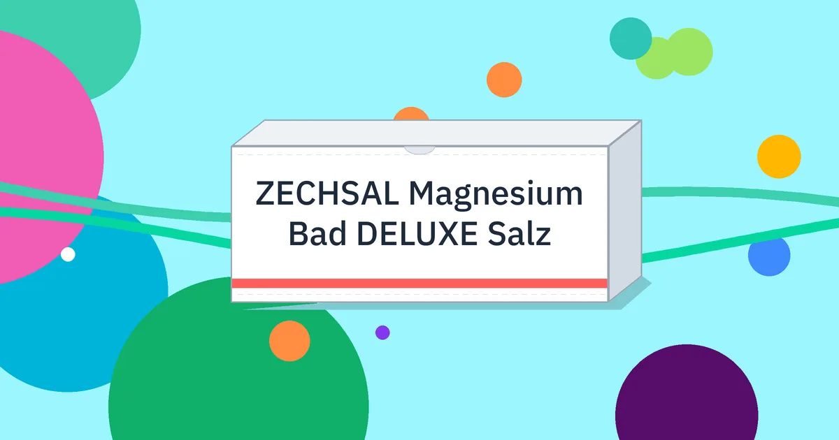 Symbolbild: Packung mit der Aufschrift ZECHSAL Magnesium Bad DELUXE Salz (PZN 16235768) – Verfügbarkeit und Bezug in Apotheken in Frankfurt am Main