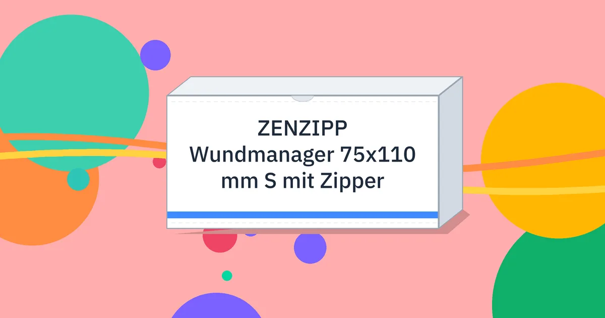 Symbolbild: Packung mit der Aufschrift ZENZIPP Wundmanager 75x110 mm S mit Zipper (PZN 13568417) – Verfügbarkeit und Bezug in Apotheken in Frankfurt am Main