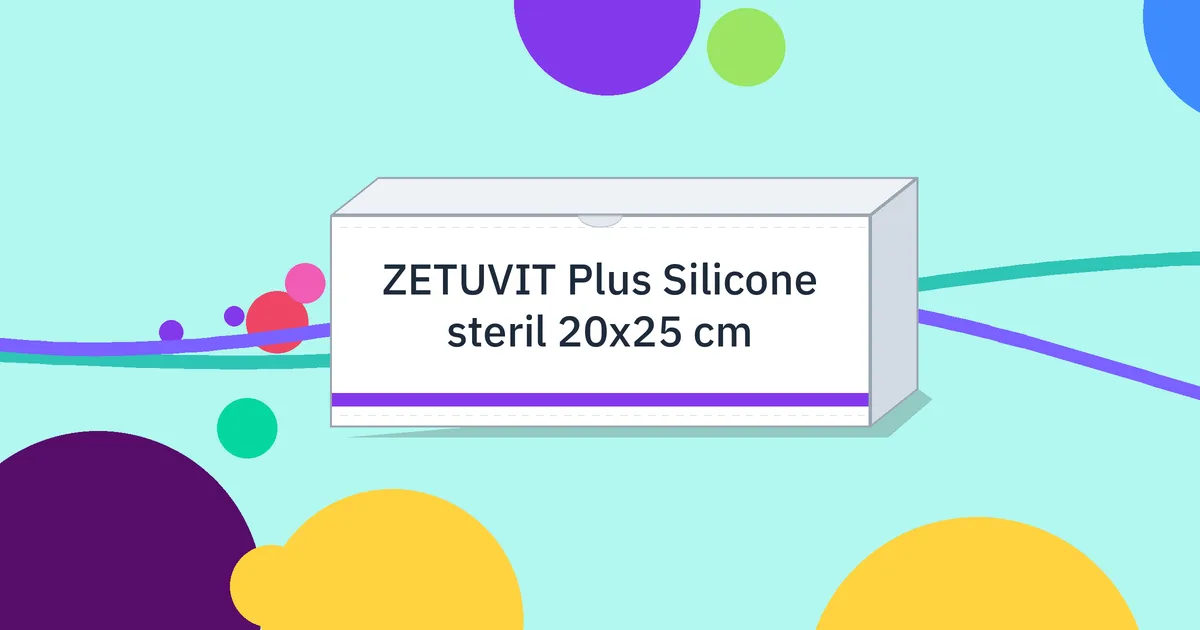 Symbolbild: Packung mit der Aufschrift ZETUVIT Plus Silicone steril 20x25 cm (PZN 20139125) – Verfügbarkeit und Bezug in Apotheken in Frankfurt am Main