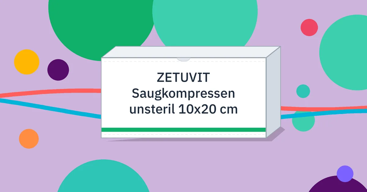 Symbolbild: Packung mit der Aufschrift ZETUVIT Saugkompressen unsteril 10x20 cm (PZN 19704577) – Verfügbarkeit und Bezug in Apotheken in Frankfurt am Main