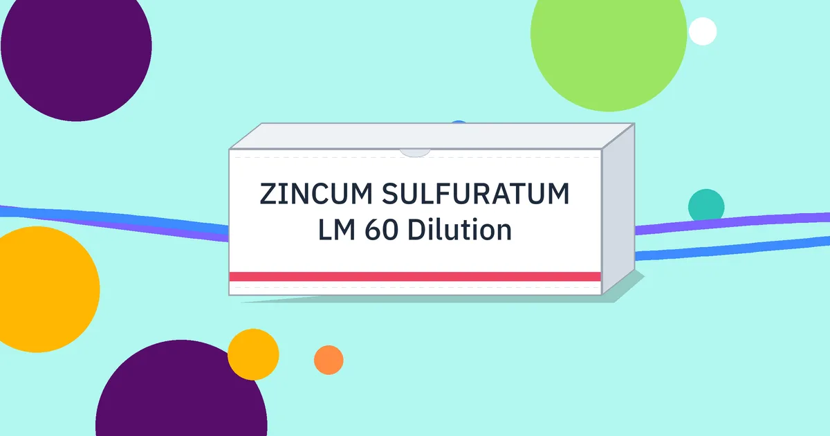 Symbolbild: Packung mit der Aufschrift ZINCUM SULFURATUM LM 60 Dilution (PZN 13299733) – Verfügbarkeit und Bezug in Apotheken in Frankfurt am Main