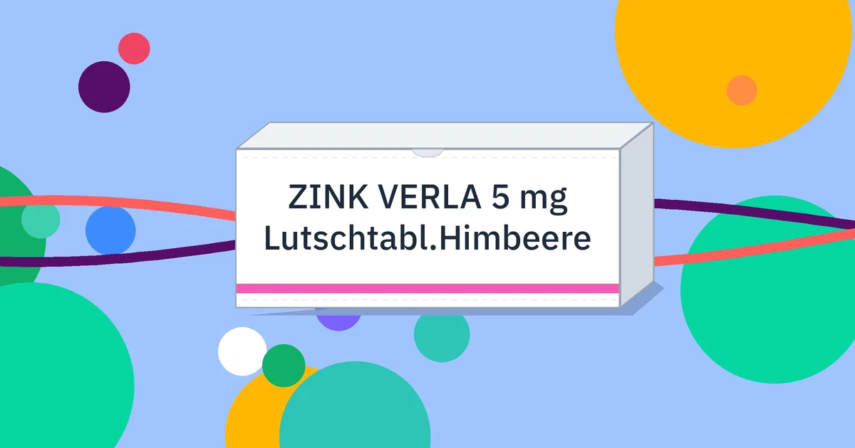 Symbolbild: Packung mit der Aufschrift ZINK VERLA 5 mg Lutschtabl.Himbeere (PZN 02485941) – Verfügbarkeit und Bezug in Apotheken in Frankfurt am Main