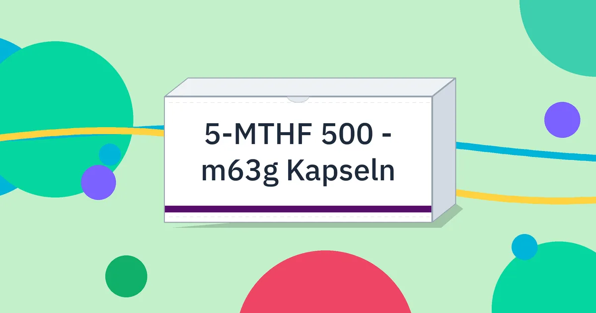 Symbolbild: Packung mit der Aufschrift 5-MTHF 500 -m63g Kapseln (PZN 11123177) – Verfügbarkeit und Bezug in Apotheken in Frankfurt am Main