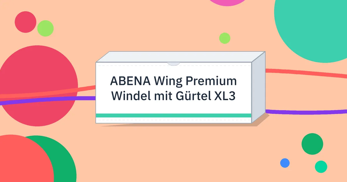 Symbolbild: Packung mit der Aufschrift ABENA Wing Premium Windel mit Gürtel XL3 (PZN 17468983) – Verfügbarkeit und Bezug in Apotheken in Frankfurt am Main