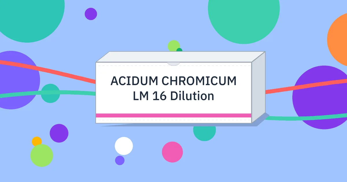 Symbolbild: Packung mit der Aufschrift ACIDUM CHROMICUM LM 16 Dilution (PZN 13272680) – Verfügbarkeit und Bezug in Apotheken in Frankfurt am Main