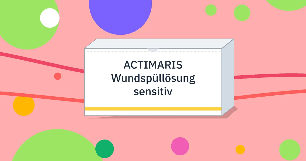 Symbolbild: Packung mit der Aufschrift ACTIMARIS Wundspüllösung sensitiv (PZN 10843946) – Verfügbarkeit und Bezug in Apotheken in Frankfurt am Main