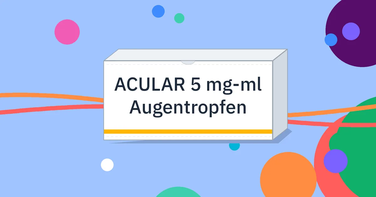 Symbolbild: Packung mit der Aufschrift ACULAR 5 mg-ml Augentropfen (PZN 00074702) – Verfügbarkeit und Bezug in Apotheken in Frankfurt am Main