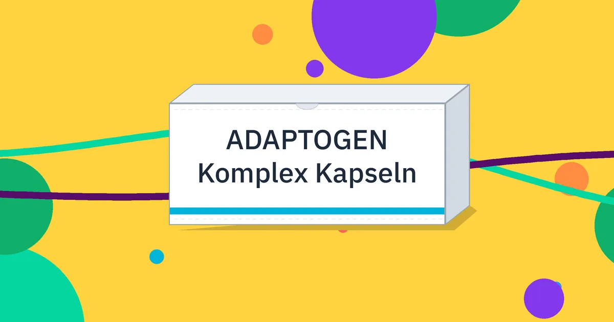 Symbolbild: Packung mit der Aufschrift ADAPTOGEN Komplex Kapseln (PZN 20172631) – Verfügbarkeit und Bezug in Apotheken in Frankfurt am Main