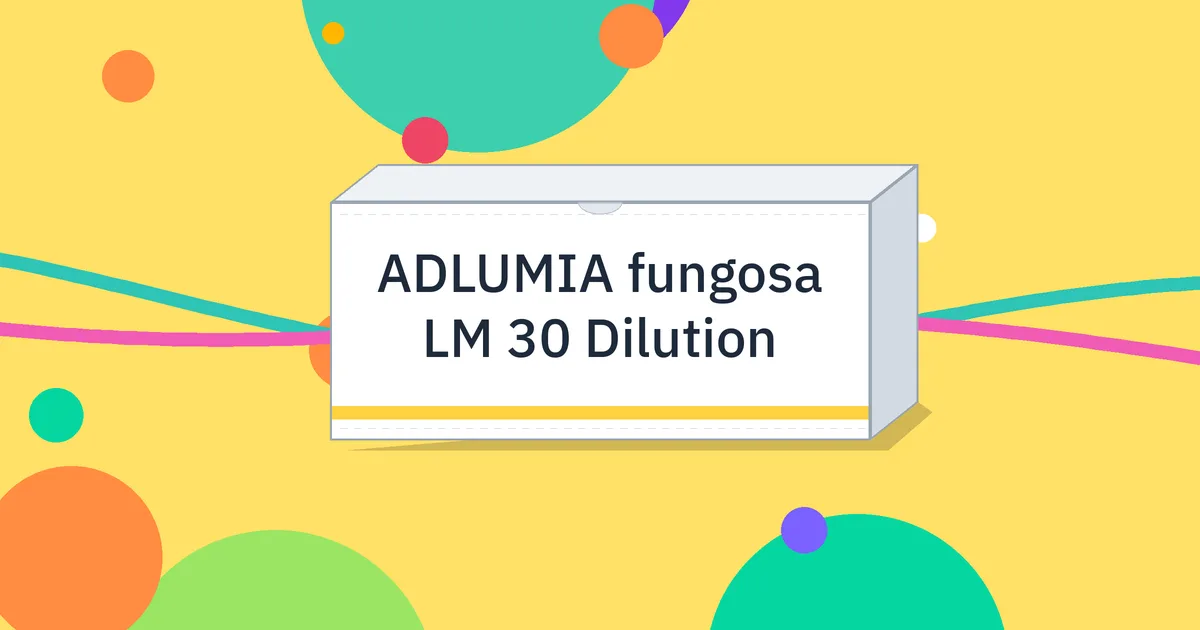 Symbolbild: Packung mit der Aufschrift ADLUMIA fungosa LM 30 Dilution (PZN 13296829) – Verfügbarkeit und Bezug in Apotheken in Frankfurt am Main
