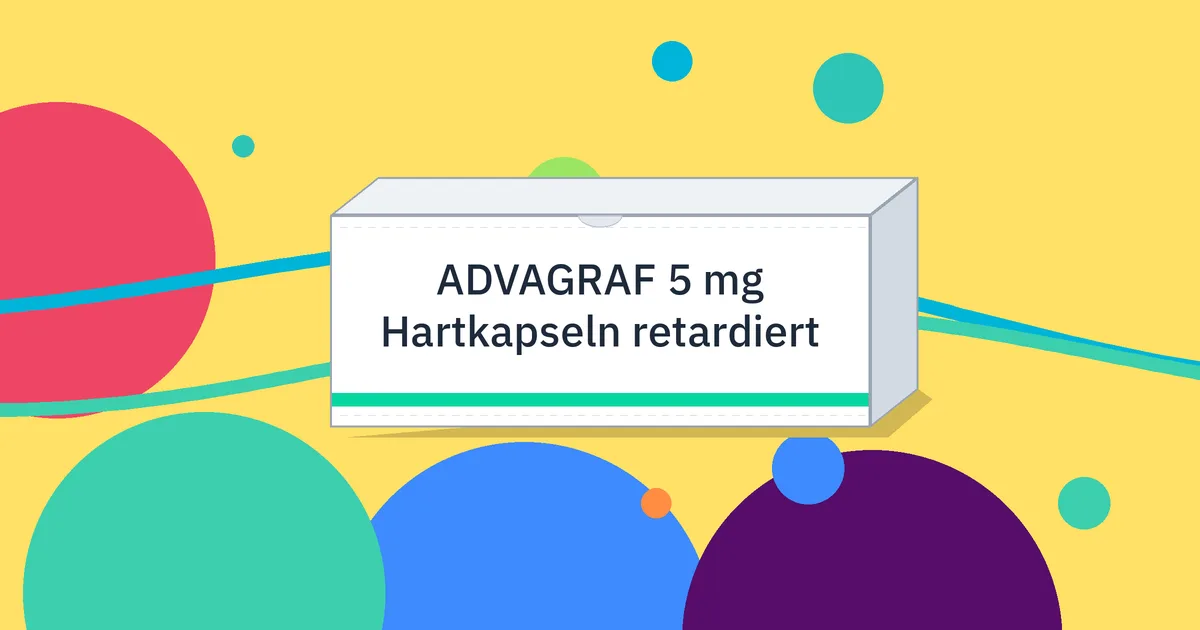 Symbolbild: Packung mit der Aufschrift ADVAGRAF 5 mg Hartkapseln retardiert (PZN 06846258) – Verfügbarkeit und Bezug in Apotheken in Frankfurt am Main