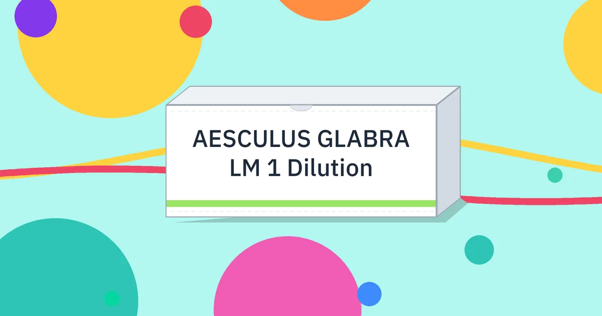 Symbolbild: Packung mit der Aufschrift AESCULUS GLABRA LM 1 Dilution (PZN 13298917) – Verfügbarkeit und Bezug in Apotheken in Frankfurt am Main