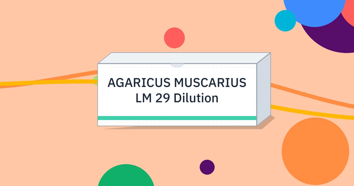Symbolbild: Packung mit der Aufschrift AGARICUS MUSCARIUS LM 29 Dilution (PZN 12756424) – Verfügbarkeit und Bezug in Apotheken in Frankfurt am Main