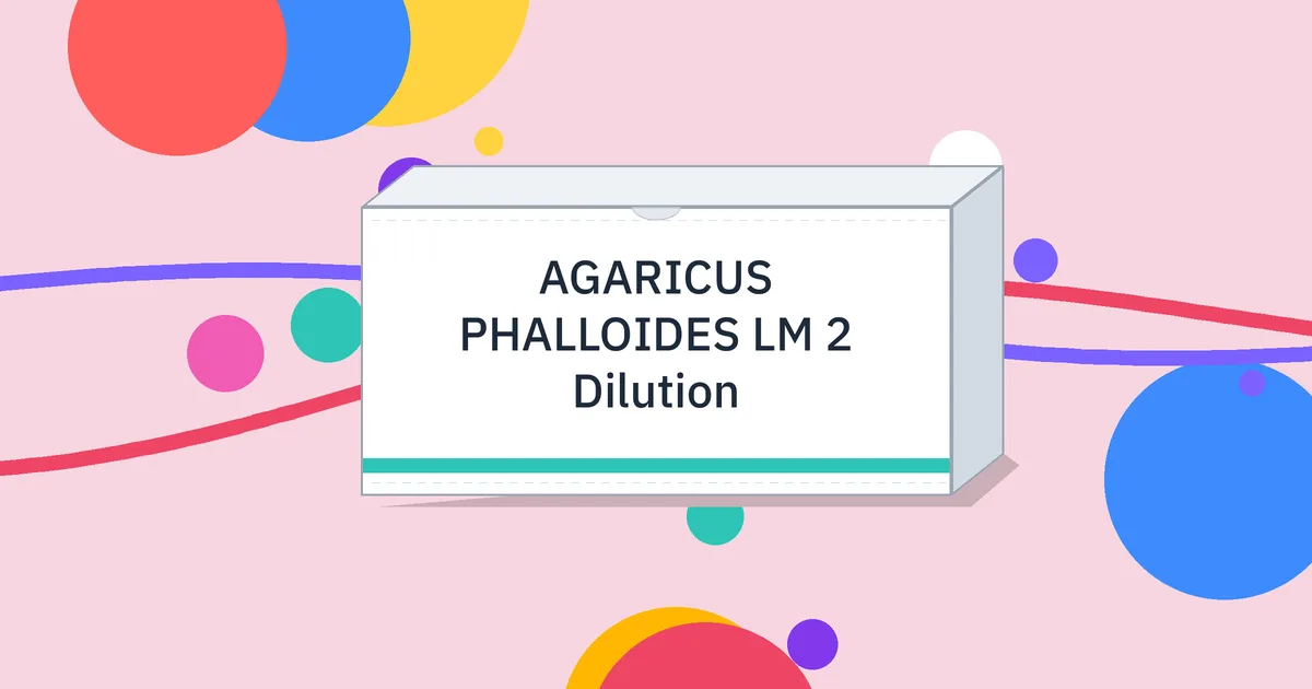 Symbolbild: Packung mit der Aufschrift AGARICUS PHALLOIDES LM 2 Dilution (PZN 13304374) – Verfügbarkeit und Bezug in Apotheken in Frankfurt am Main