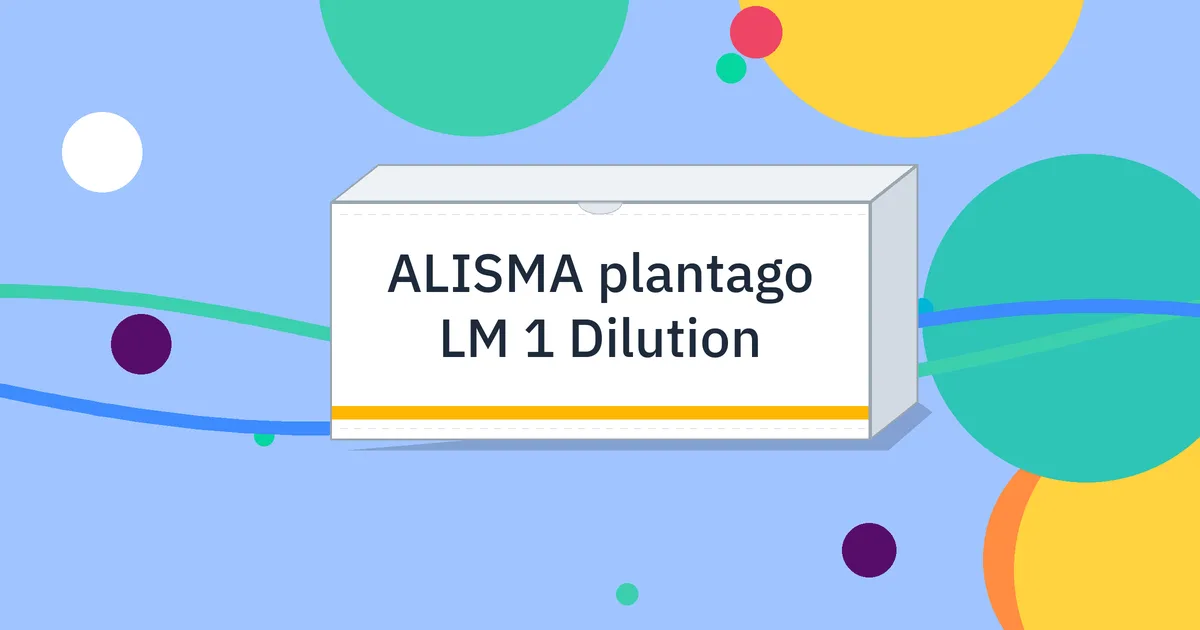 Symbolbild: Packung mit der Aufschrift ALISMA plantago LM 1 Dilution (PZN 13310498) – Verfügbarkeit und Bezug in Apotheken in Frankfurt am Main