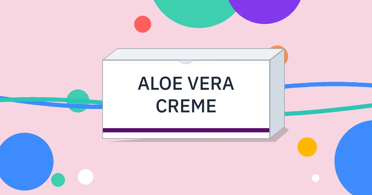 Symbolbild: Packung mit der Aufschrift ALOE VERA CREME (PZN 15421670) – Verfügbarkeit und Bezug in Apotheken in Frankfurt am Main