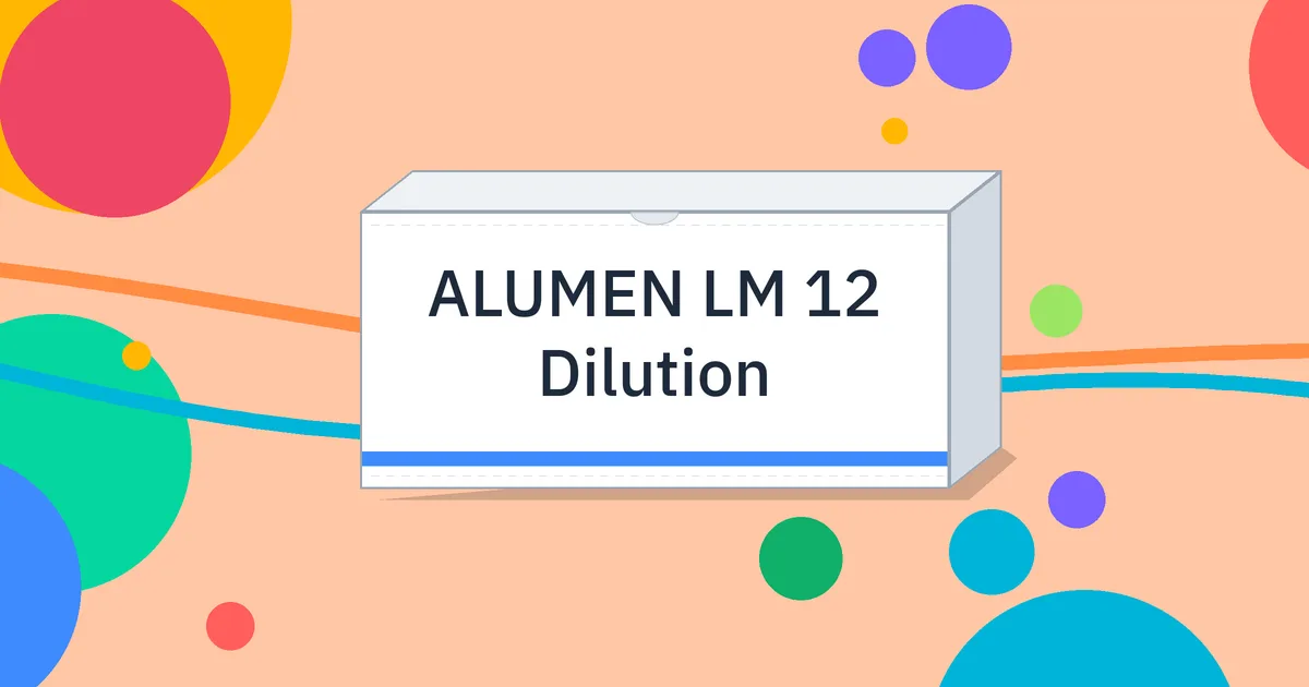 Symbolbild: Packung mit der Aufschrift ALUMEN LM 12 Dilution (PZN 12757990) – Verfügbarkeit und Bezug in Apotheken in Frankfurt am Main