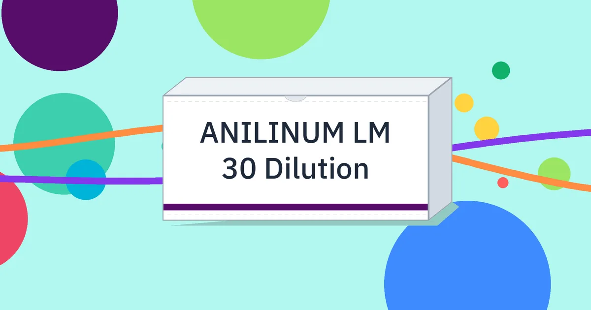 Symbolbild: Packung mit der Aufschrift ANILINUM LM 30 Dilution (PZN 12762614) – Verfügbarkeit und Bezug in Apotheken in Frankfurt am Main