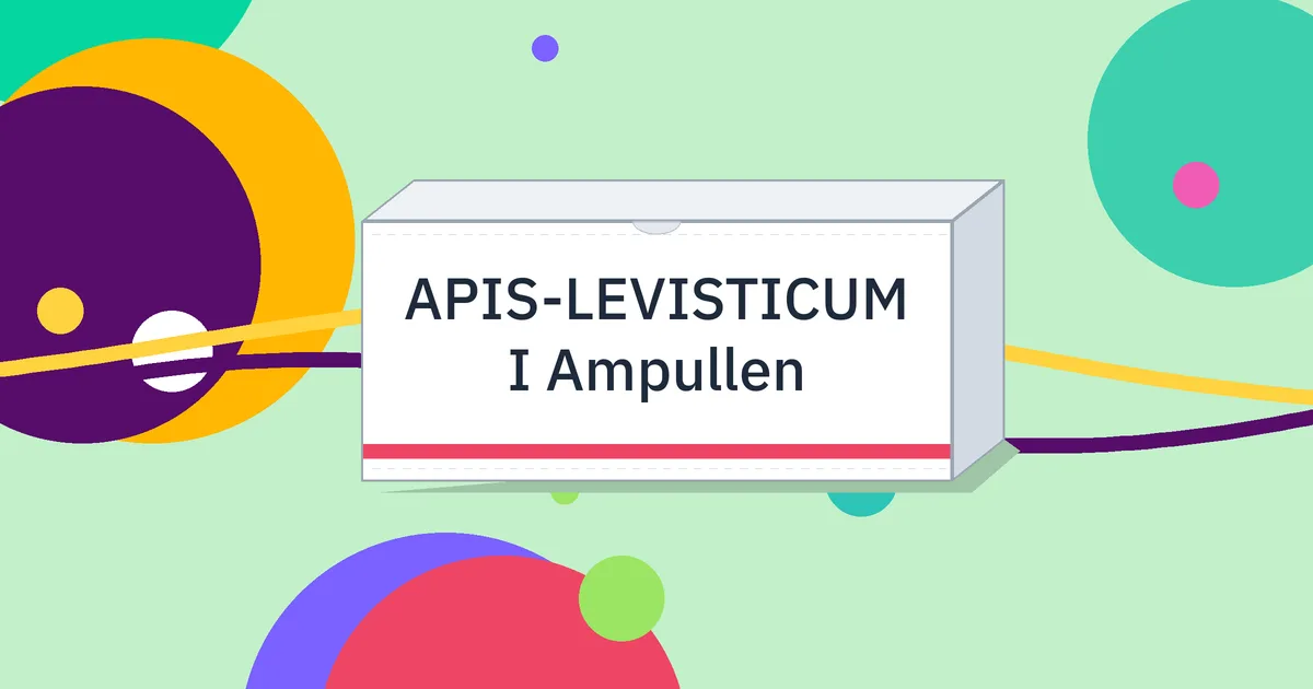 Symbolbild: Packung mit der Aufschrift APIS-LEVISTICUM I Ampullen (PZN 00447646) – Verfügbarkeit und Bezug in Apotheken in Frankfurt am Main