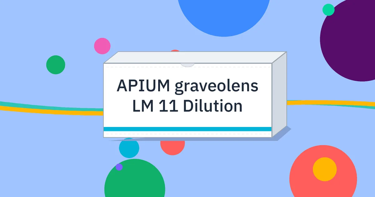 Symbolbild: Packung mit der Aufschrift APIUM graveolens LM 11 Dilution (PZN 13378177) – Verfügbarkeit und Bezug in Apotheken in Frankfurt am Main
