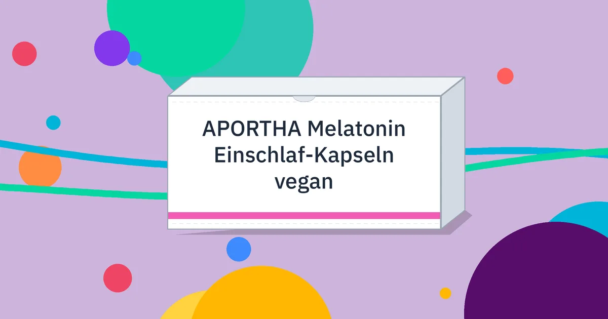 Symbolbild: Packung mit der Aufschrift APORTHA Melatonin Einschlaf-Kapseln vegan (PZN 17638758) – Verfügbarkeit und Bezug in Apotheken in Frankfurt am Main