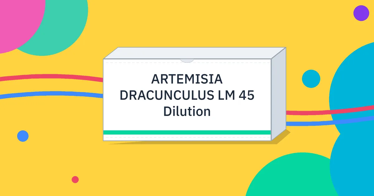 Symbolbild: Packung mit der Aufschrift ARTEMISIA DRACUNCULUS LM 45 Dilution (PZN 13394733) – Verfügbarkeit und Bezug in Apotheken in Frankfurt am Main